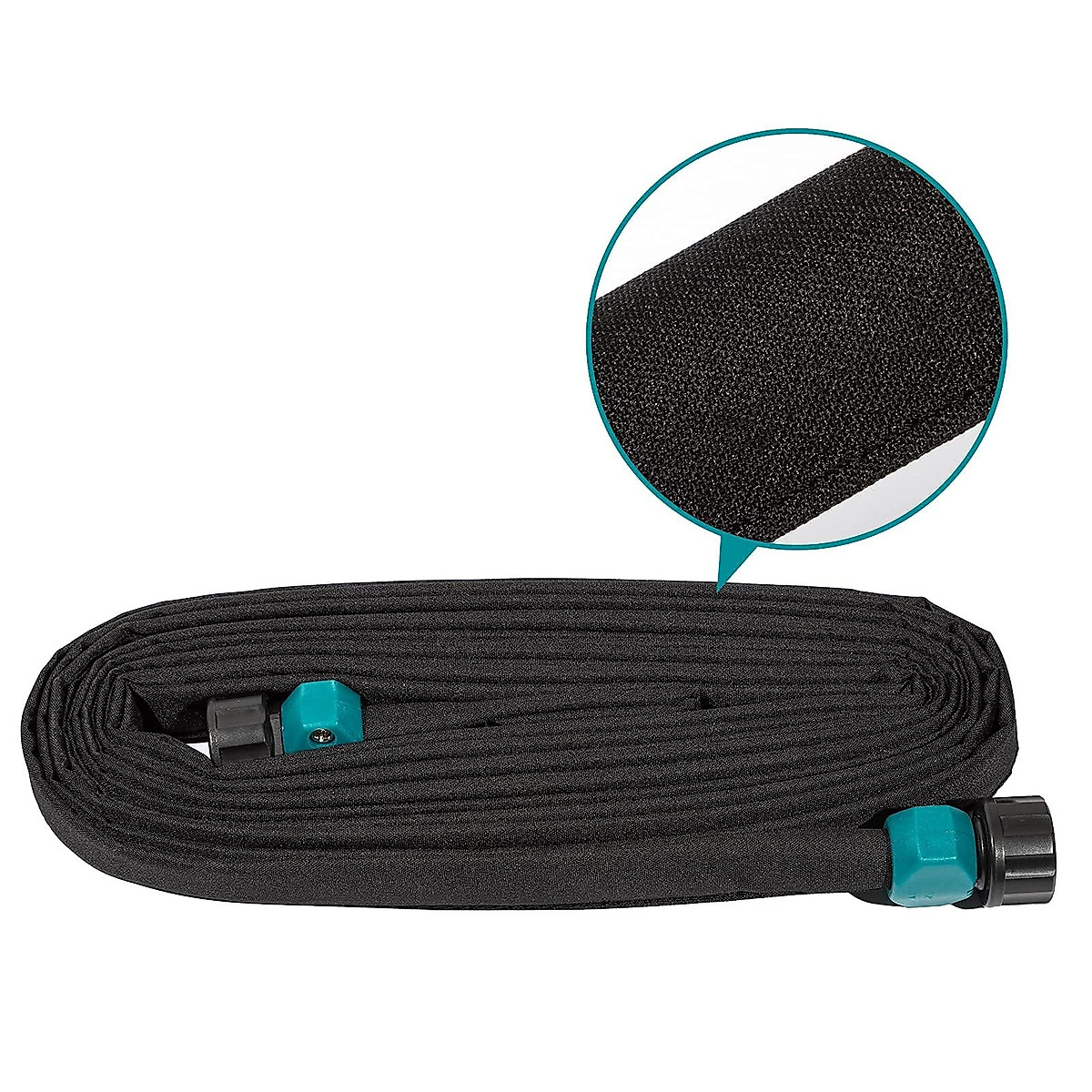 LINEX Garden Flat Soaker Hose 1/2" x 25 ft with Stake for Garden Beds Drip Sprinkler Hoses Heavy Duty Save Water 80%