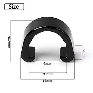 Saipe 20pcs Aluminum Alloy Bike Cable C-clips Brake Cable Housing Clip Bicycle Cable Hose Guide Clamps for Brake Derailleur Shift Cables