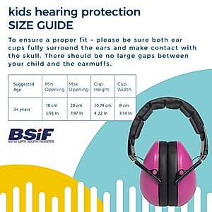 BANZ Kids Headphones – Hearing Protection Earmuffs For Children – ADJUSTABLE headband to fit all ages – Protect Kids Ears – Block Noise – Fireworks – Sporting Events – Concerts – Movies (Magenta)