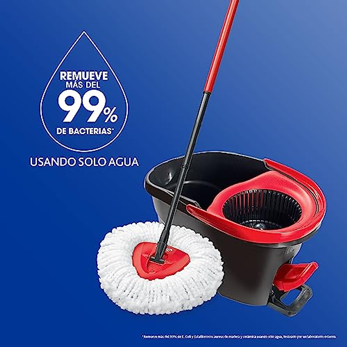 Vileda Easy Wring and Clean Microfibre Mop and Bucket with Power Spin Wringer