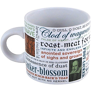 Shakespearean Insults Coffee Mug - Shakespeare's Wittiest and Meanest Insults - Comes in a Fun Gift Box