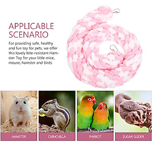 Alipis Sugar Glider Climbing Rope Parrot Tearing Toys Pet Toys Sugar Glider Swing Toy Sugar Glider Toy Bird Perches Chew Toy Hamster Cage Rat Toy Braided Rope Cotton Rope Small Animals