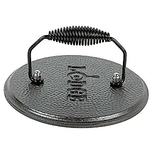 Lodge LGPR3 Cast Iron Round Grill Press, Pre-Seasoned, 7.5-inch