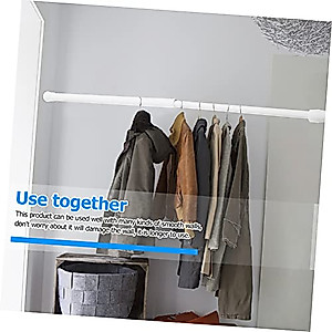 Cabilock 1 Set Telescopic Rod Nail- Free Tension Rod Drying Support Rods Curtain Spring Tension Rod Metal Hangers Heavy Duty Heavy Duty Brackets Shower Curtain Holders Bathroom Curtain Rod