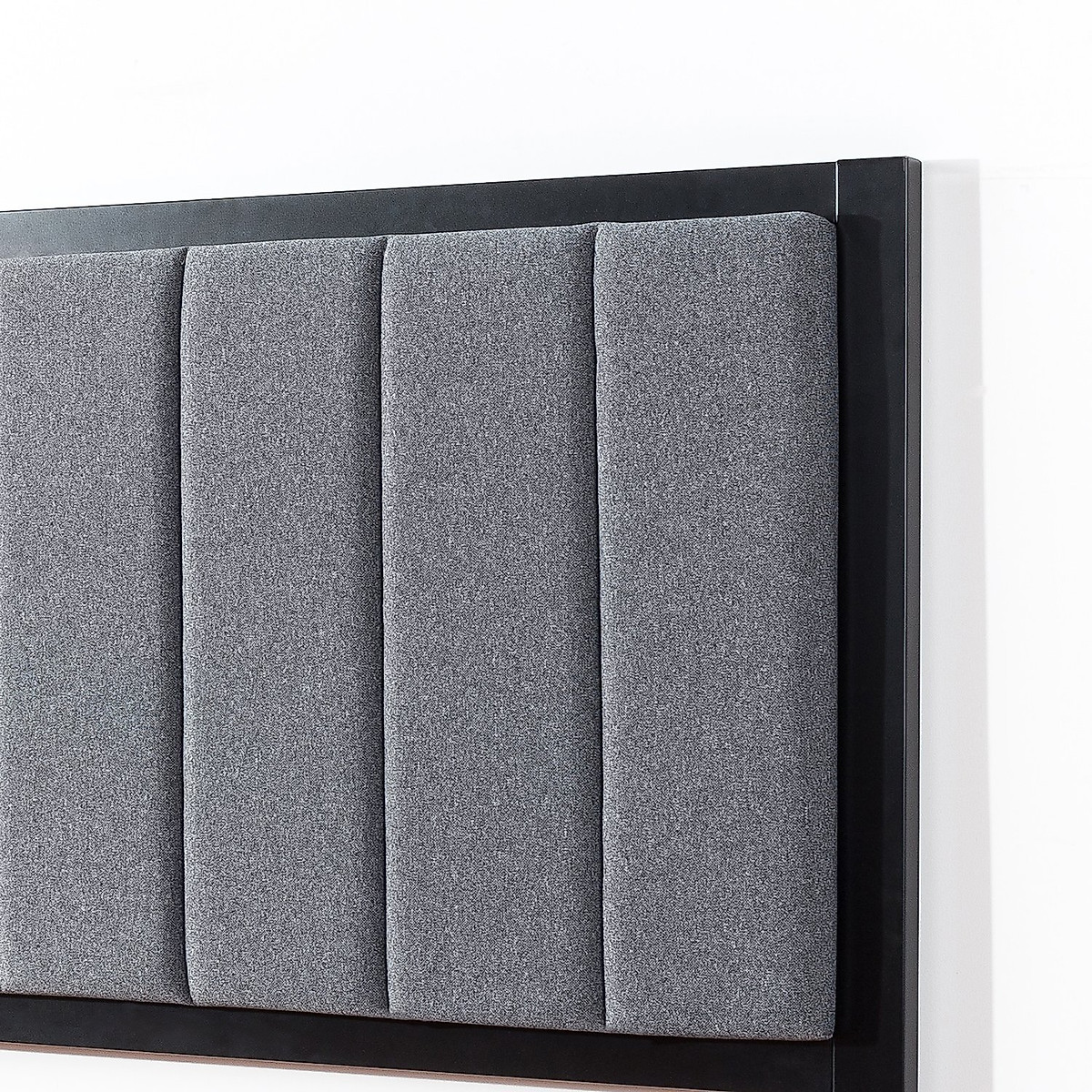 ZINUS Anuar Upholstered Headboard Channel Stitched Upholstery, Easy Assembly, Twin, Gray