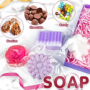 Walfos Clear Cellophane Bags, 4x6 Inch Transparent Soap Bags, Soap Wrappers for Homemade Soap Craft Gift Box Suitable for Packaging Gift & Cookies, Candy etc(200pcs