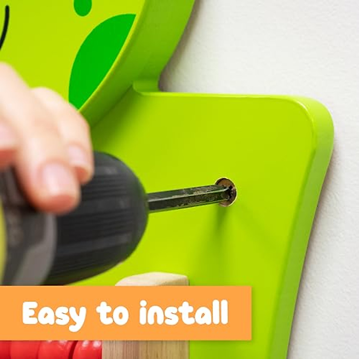 SPARK & WOW Frog Activity Wall Panel - Ages 18m+ - Montessori Sensory Wall Toy - Abacus Activity - Busy Board - Toddler Room Décor