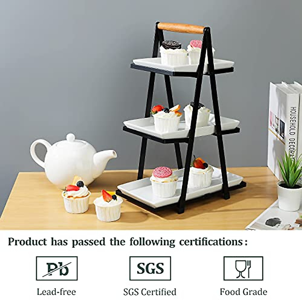Yedio 3 Tier Serving Tray Set with Yedio 3 Tier Serving Tray