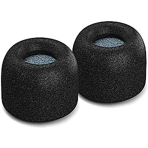 Comply TrueGrip Memory Foam Replacement Earbud Tips for Sennheiser Momentum, Momentum 2 True Wireless, CX-400BT Earphones - Secure Fit and Noise Blocking, Black (Assorted, 3 Pair)