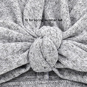 Asufegucd Baby Turban Hats Turban Bow Knot Baby Infant Beanie Baby Girl Soft Knit Toddler Cap (ASXDL20211227)