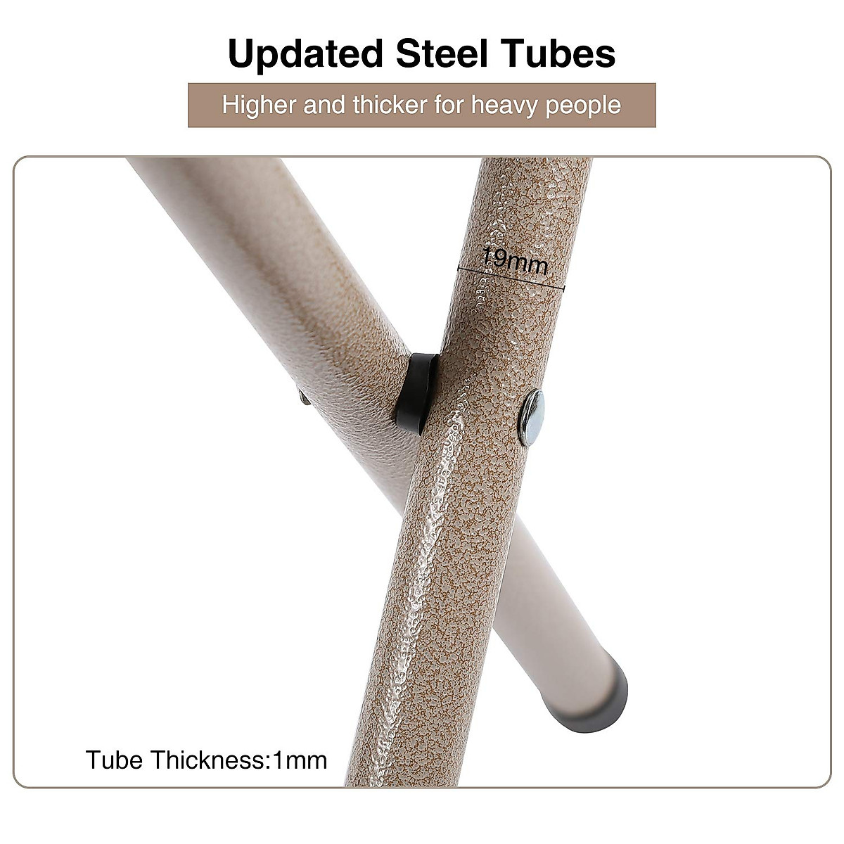 REDCAMP 2 Pack Folding Camping Stool for Adults, 15 Inch Tall Sturdy Portable Camp Stools for Outdoor Fishing Hiking, Support 300 LBS Capacity, Gray