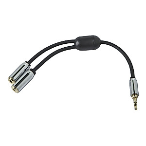 Monoprice 6-Inch 3.5mm Stereo Splitter for Mobile - Retail Packaging