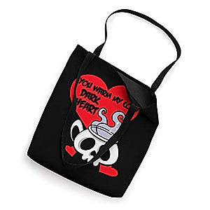 Gothic Valentine's Day Coffee Skull Emo Goth Horror Funny Tote Bag