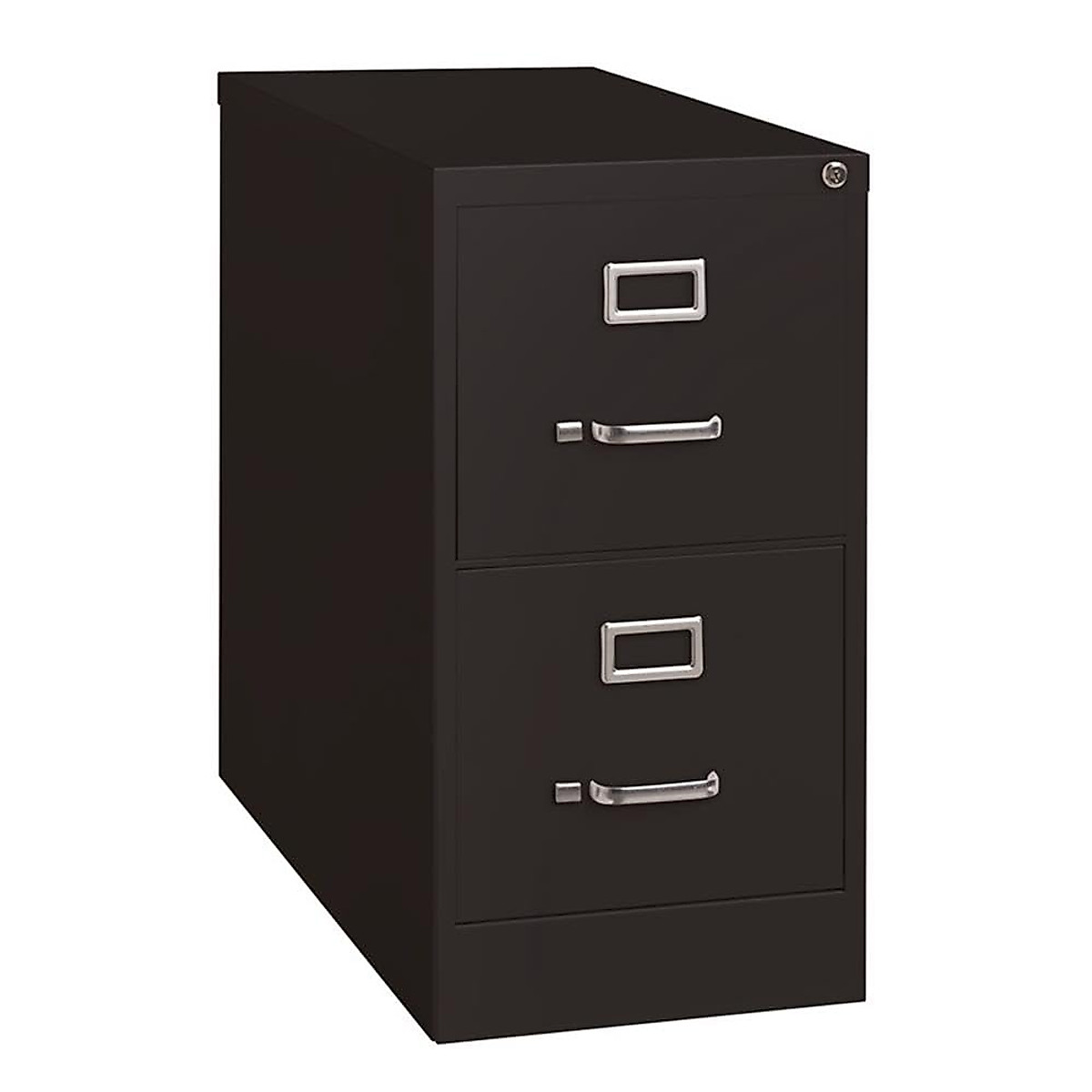 Lorell 2-Drawer Vertical File with Lock, 15 by 26-1/2 by 28-3/8-Inch, Black
