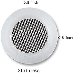 Black 20 pcs Silicone Washer Silicone Filter Gasket for Shower Head Water tap Faucet (White 10 Pcs)