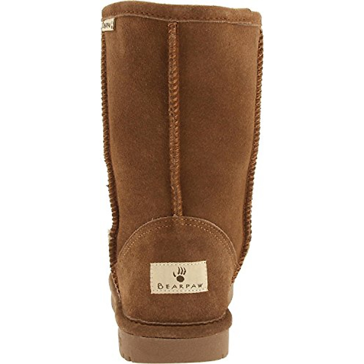 BEARPAW Women's Wide Calf Emma Short Boot, Hickory, 10 W US