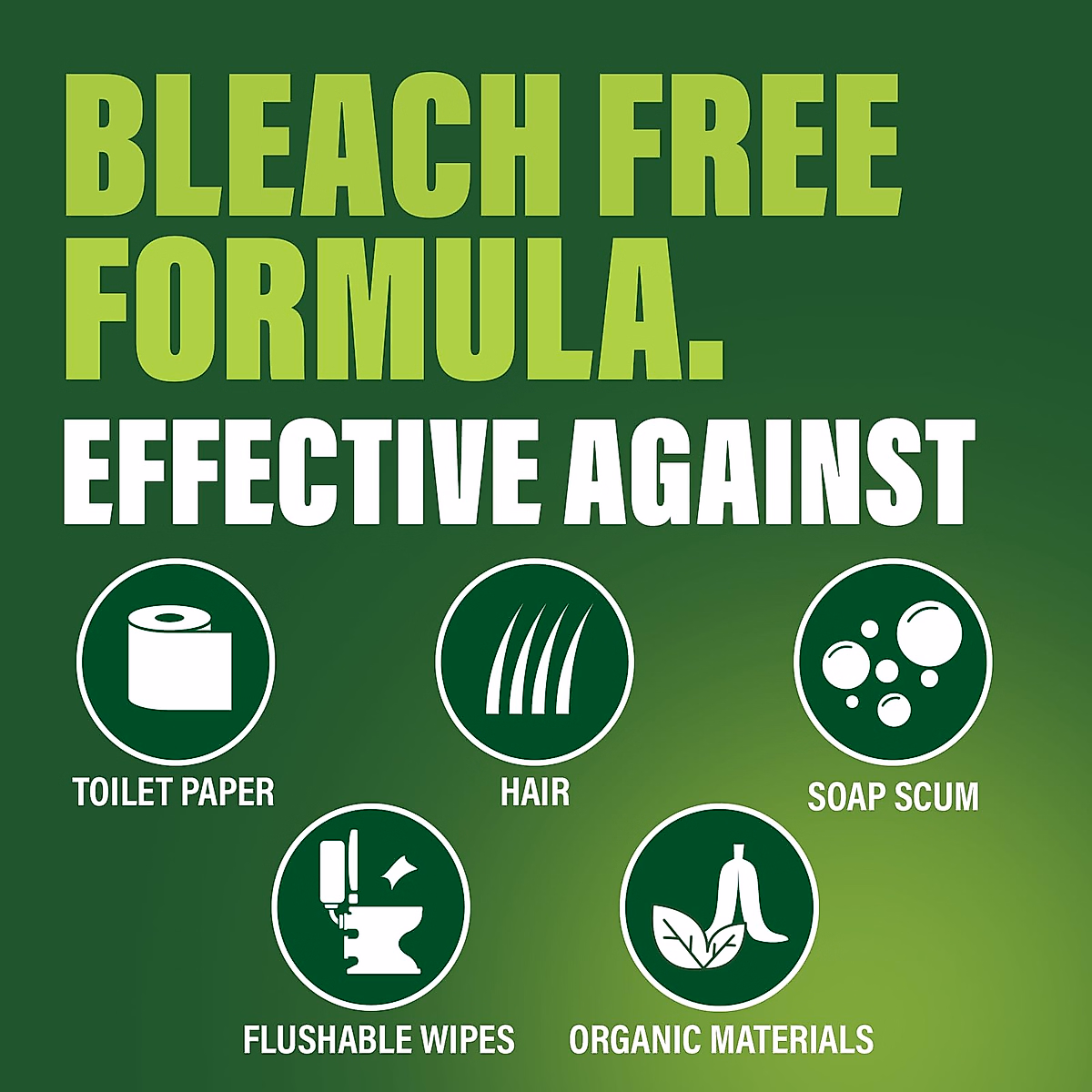 Green Gobbler Drain Clog Dissolver, Drain Opener-Cleaner ,Toilet Clog Remover, 31 oz