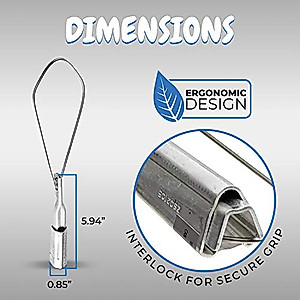 OhLectric Range 6-2 Aluminium Wedge Clamps - Stainless Steel Ball Handle - Loop With Lock - Reduces Sagging Of Overhead Aerial Cables - Corrosion Resistant Cable Clamps (Pack of 2) - OL-40649