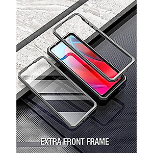 Poetic Guardian Series Case Designed for Moto G Stylus 5G (2021), Model # XT2131,Full-Body Hybrid Shockproof Bumper Cover with Built-in Screen Protector, Black