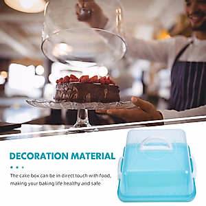 LIFKOME Cake Carrier with Lid and Handle, Clear Cake Container Locking Cake Come Box Pie Carrier Cake Serving Stand Holder Cake Keeper Platter Tray for Transport and Storage