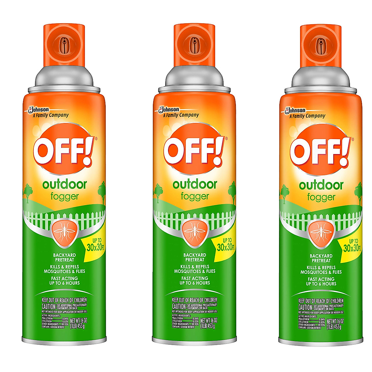 OFF! Wooden Backyard Pretreat Outdoor Fogger, 16 Ounces - 3 Pack