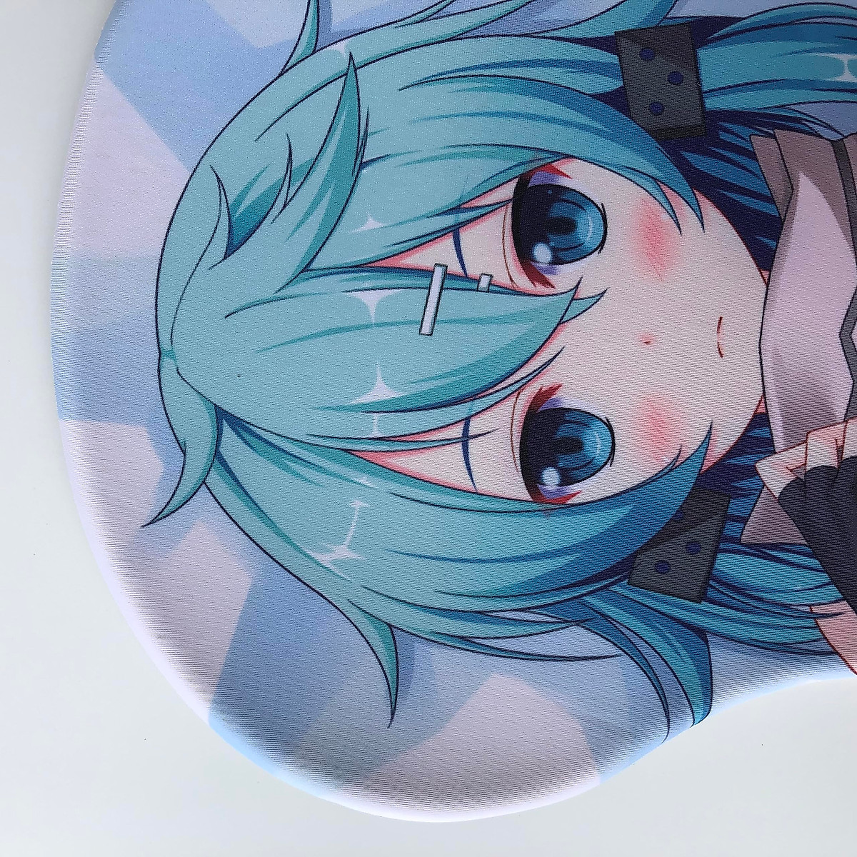 CVUWOXO Japanese Anime Girl Asada Shino 3D Mous pad, Silical Gel Oppai Mousepads with Wrist Rest Support, Relife Wrist Pain Design for Otaku's Gaming Mice Pad (Blue)