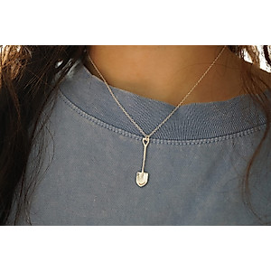 Sterling Silver Shovel Necklace - Tiny Spoon Necklace - Minimalist - Spoon Charm Necklace - Gift for her