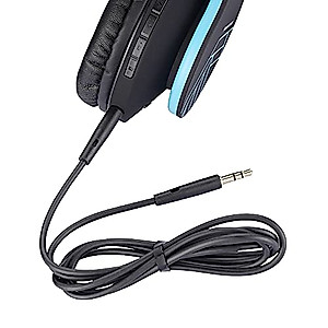 PowerLocus Bluetooth Headphones Over Ear, Wireless Headphones with Microphone, Foldable Headphone, Soft Memory Foam Earmuffs & Lightweight, Micro SD/TF, FM Radio for iPhone/Android/Tablet/PC/TV (Blue)