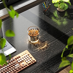 Coleshome 40 Inch Computer Desk, Modern Simple Style Desk for Home Office, Study Student Writing Desk, Black