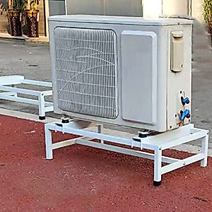 FANOYA Mini Split Bracket, Slab Condenser Stand, Heavy Duty Ground Stand Bracket for Ductless Mini Split Air Conditioner and Heat Pump, White