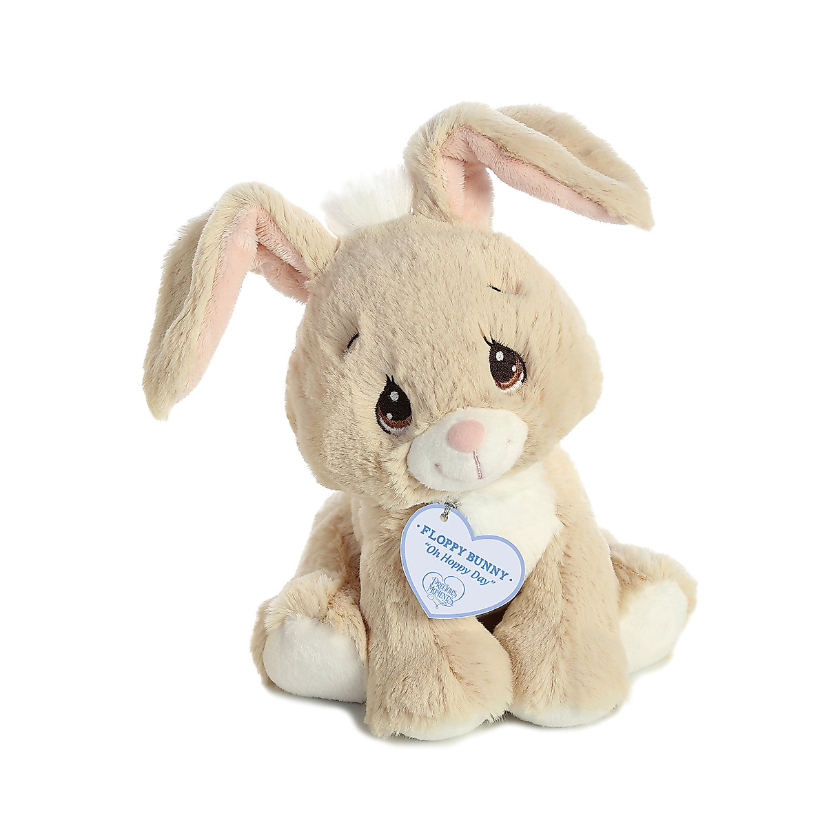 Aurora® Inspirational Precious Moments™ Floppy Bunny Stuffed Animal - Cherished Memories - Enduring Comfort - Brown 8.5 Inches
