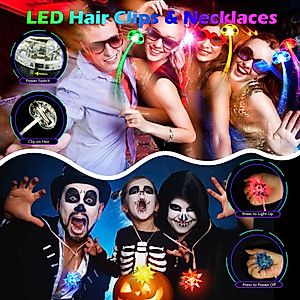 Tudona 292 PCS Glow in the Dark Party Supplies for Kids Adults,Neon Party Favors Glow Sticks Rings Glasses Headband Birthday Graduation Glow Party