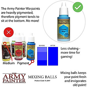 The Army Painter Paint Mixing Balls - Rust-proof Stainless Steel Paint Mixing Balls for Mixing Model Paints - Stainless Steel Mixing Agitator Balls and Paint Balls, 5.5mm/apr. 0.22”, 100 Pcs