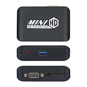 Household Compact 1080P USB3.0 to MI-compatible+VGA Adapter Video Converter for Laptop Computer Smart Home Devices