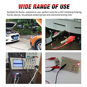 Nilight - 50052R 60Pcs Metal Alligator Clip Clamp Assortment Test Lead Electrical Battery Clamp Connector Alligator Connector Electrical Assortment Charging Clip