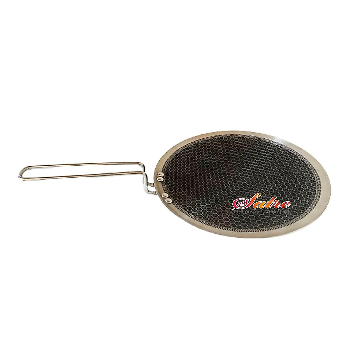 Satre Online and Marketing Triply Honeycomb Stainless Steel Concave Roti Tawa, Riveted Handle, Roti Tawa/Pan, Induction compatible, Nonstick Roti Tawa
