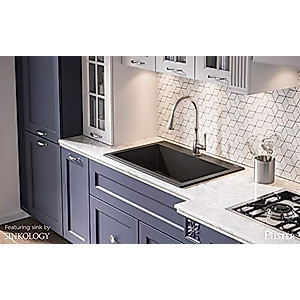 Pfister Wheaton Kitchen Faucet with Pull Down Sprayer and Soap Dispenser, Single Handle, High Arc, Stainless Steel Finish, GT529WH1S, Large