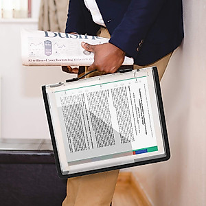 ABC life Zipper Binder with 8 Insertable Plastic Dividers, Document Folder 3 Ring Binder,Retractable Handle, Perfect for School,Project Organization, Holds 300 A4/Letter Size Papers,Black Transparent