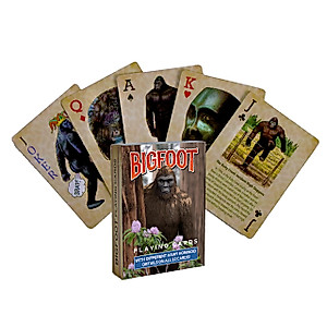 Paradise Cay Publications, Inc. Squatch METALWORKS Bigfoot Playing Cards - Standard 52 Card Deck - Unique and Fun Playing Cards with Illustrations and Facts - Perfect for Sasquatch Enthusiasts