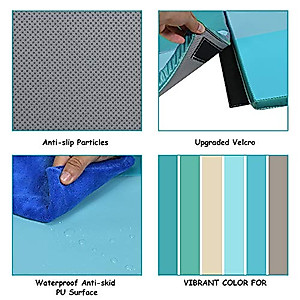 Costzon Toddler Foam Play Mat, Foldable Baby Crawling Mats 58-Inch Square Soft Non Skid Baby Daycare Floor Mat, Thicken Waterproof Memory Activity Play Mat for Home, School, Kindergarten or Nursery
