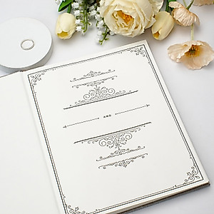 Vienrose Wedding Guest Book Polaroid Guest Book Photo GuestBook Sign in book Personalized Linen Cover 120 Pages Hardcover with Lined, Alternative Baby Shower, Party, Birthday (10" x 8" Minimalist)