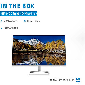 HP M27fq QHD Monitor 2 Pack - 2H4B5AA#ABA - Computer Monitor with 27-inch IPS Display (1440p) - Eye Safe & Color Accurate - AMD Freesync Technology - HDMI & VGA - Tilt Adjustment - Black