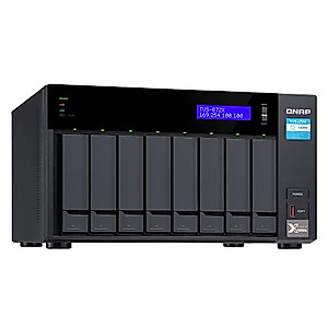QNAP TVS-872X-i5-8G-US Desktop 8-bay NAS/iSCSI IP-SAN, Intel® Core™ i5 6-Core Processor, 8GB DDR4 RAM, 10GbE*1 (BASE-T), 1GbE*2