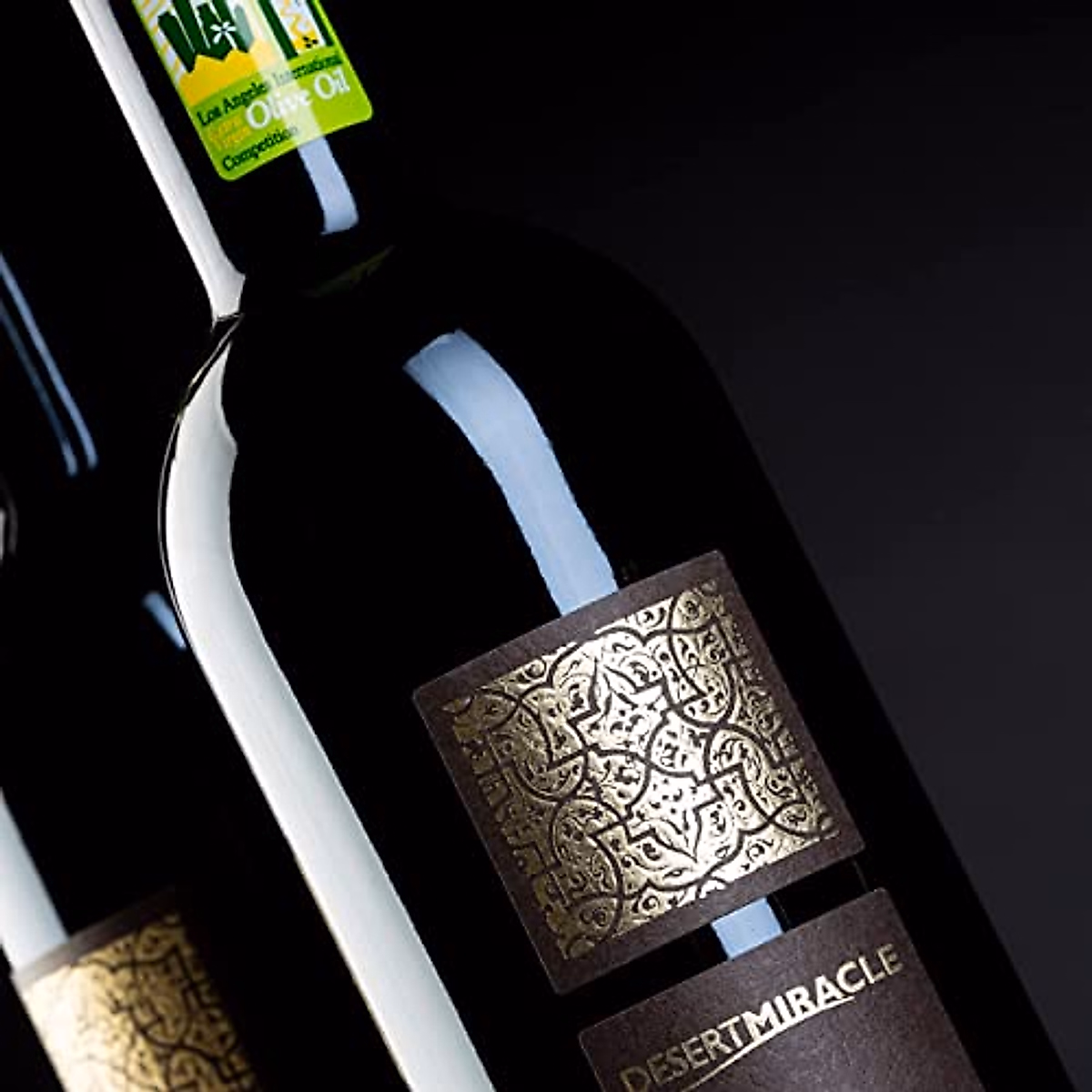 Desert Miracle Cold Pressed Polyphenol Rich Moroccan Olive Oil, First Cold Pressed EVOO From Morocco, Extra Virgin Organic Olive Oil, Gold Medals Awards Winning Olive Oil,Kosher for Passover, 500 mL