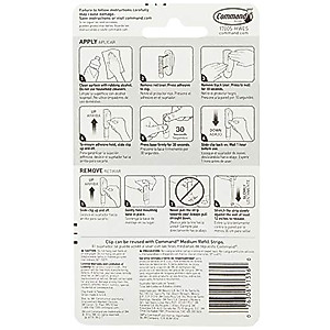 Command 17005-HWES Spring, 1, 2 Medium Strips, 4 Clips, kkkk