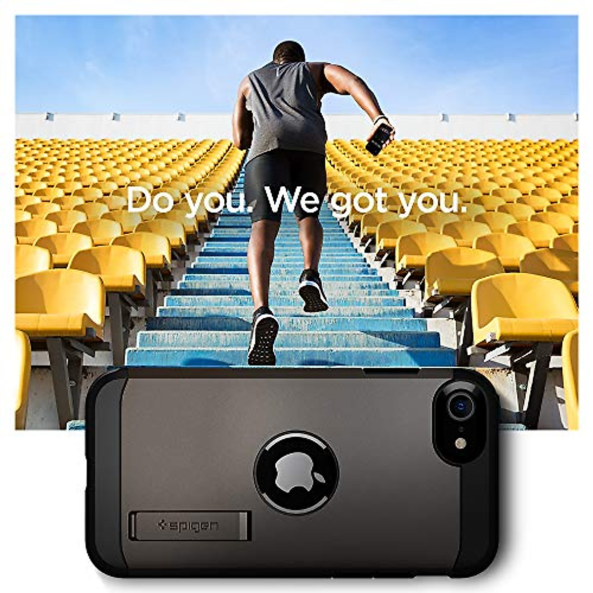 Spigen Tough Armor [Extreme Protection Tech] Designed for iPhone SE 2022 Case/iPhone SE 3 Case 2022 / iPhone SE 2020 Case/iPhone 8 Case/iPhone 7 Case - Gunmetal