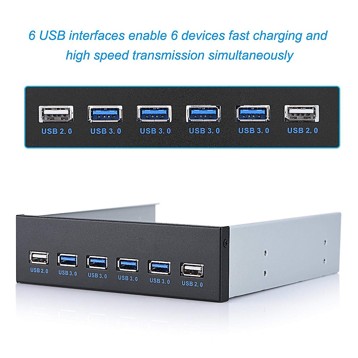 Shipenophy Data Transmission Sturdy Long-Term Use Multi-Functional Front Panel Plug and Play Computer