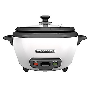 Black+Decker HC150B 1.5-Cup One-Touch Electric Food Chopper, Capacity & Rice Cooker, 6-cup, White
