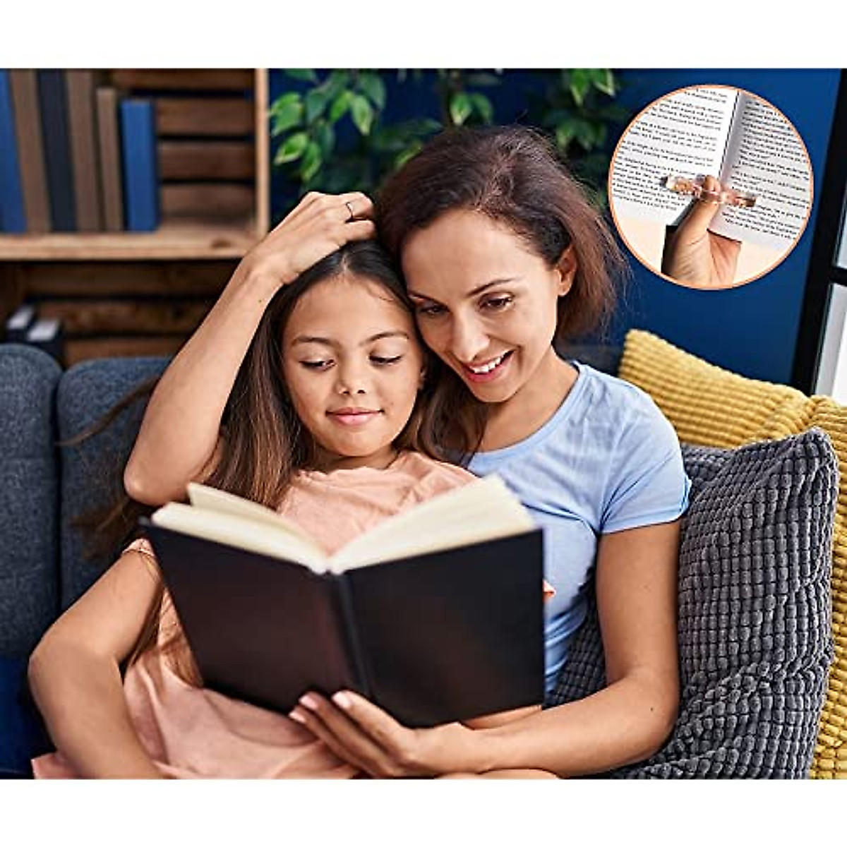 Thumb Book Page Holder Bookmark Dried Flower Resin Book Page Holder Transparent Handmade Personalized Flower Reading Accessories 2 Pcs (zisejia)