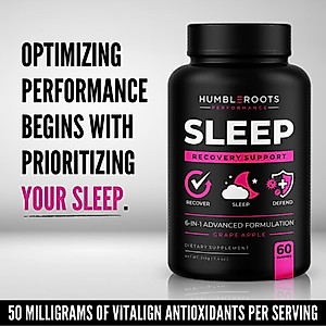 All-Natural Melatonin Gummies for Recovery, Immunity, & Sleep Support | Melatonin & Organic Ashwagandha KSM-66 | Chaga & Turkey Tail Mushroom | VitAlign Antioxidant Polyphenols & Vitamin D3 | 60-Count